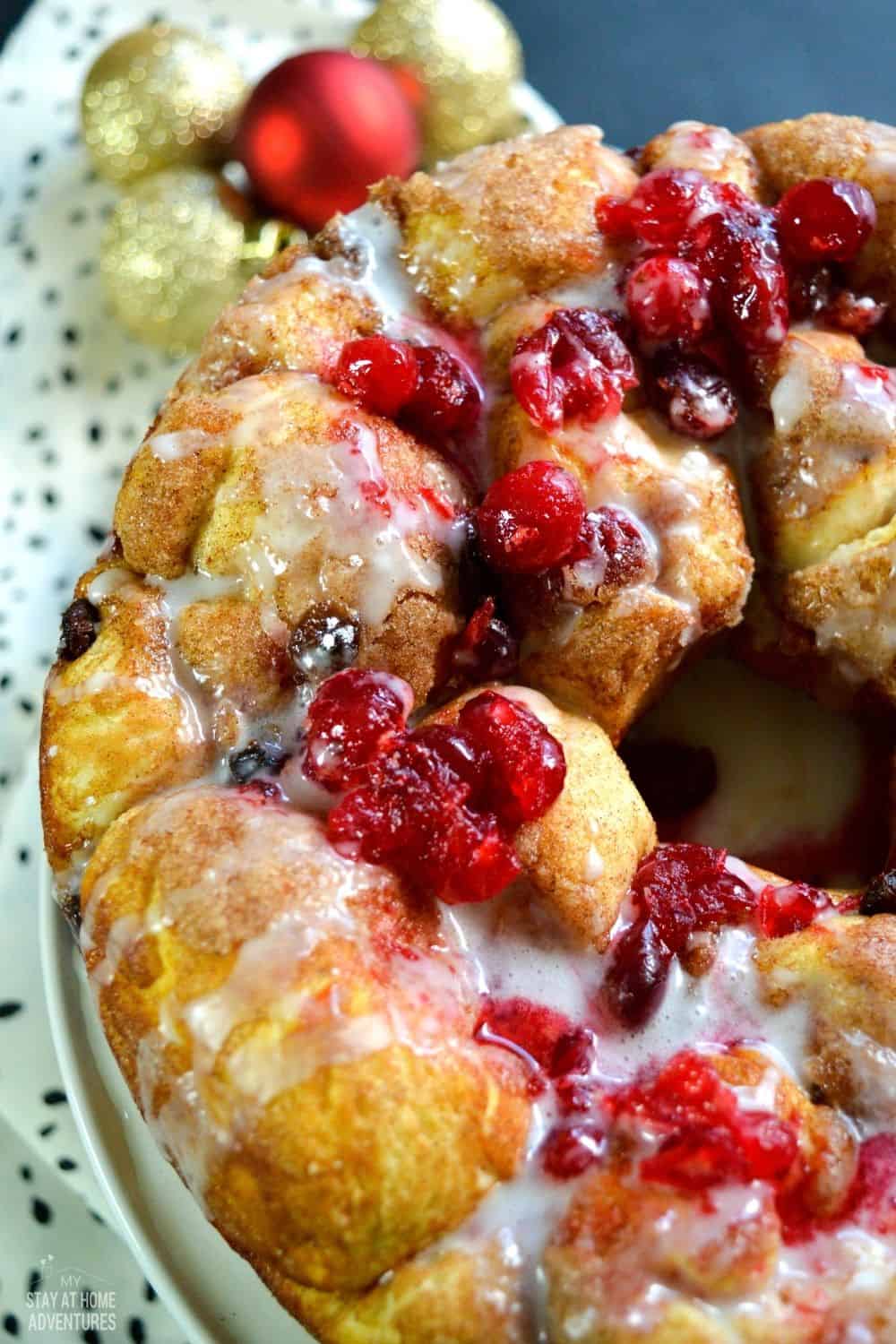 The BEST Cranberry Raisin Monkey Bread Recipe