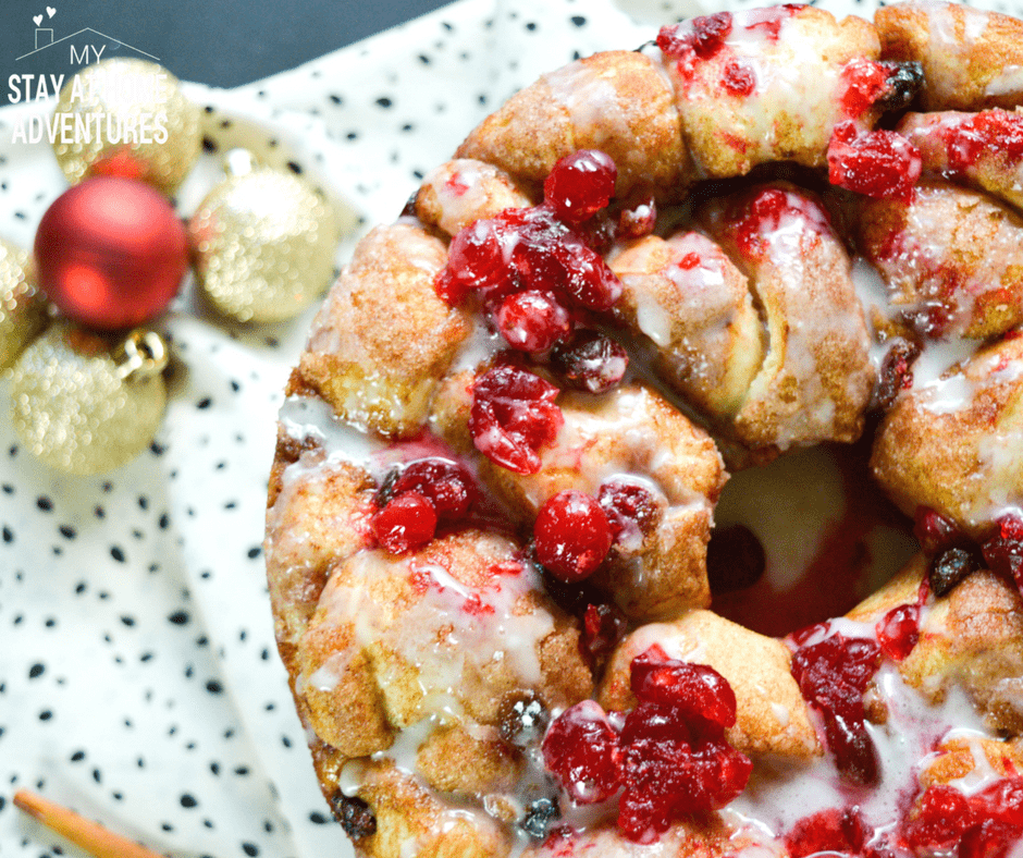 Cranberry Raisin Monkey Bread Recipe * My Stay At Home Adventures