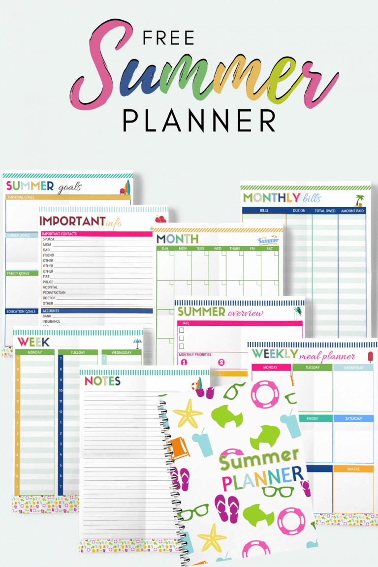 Free Digital Summer Planner To Help Keep Up With Daily Life
