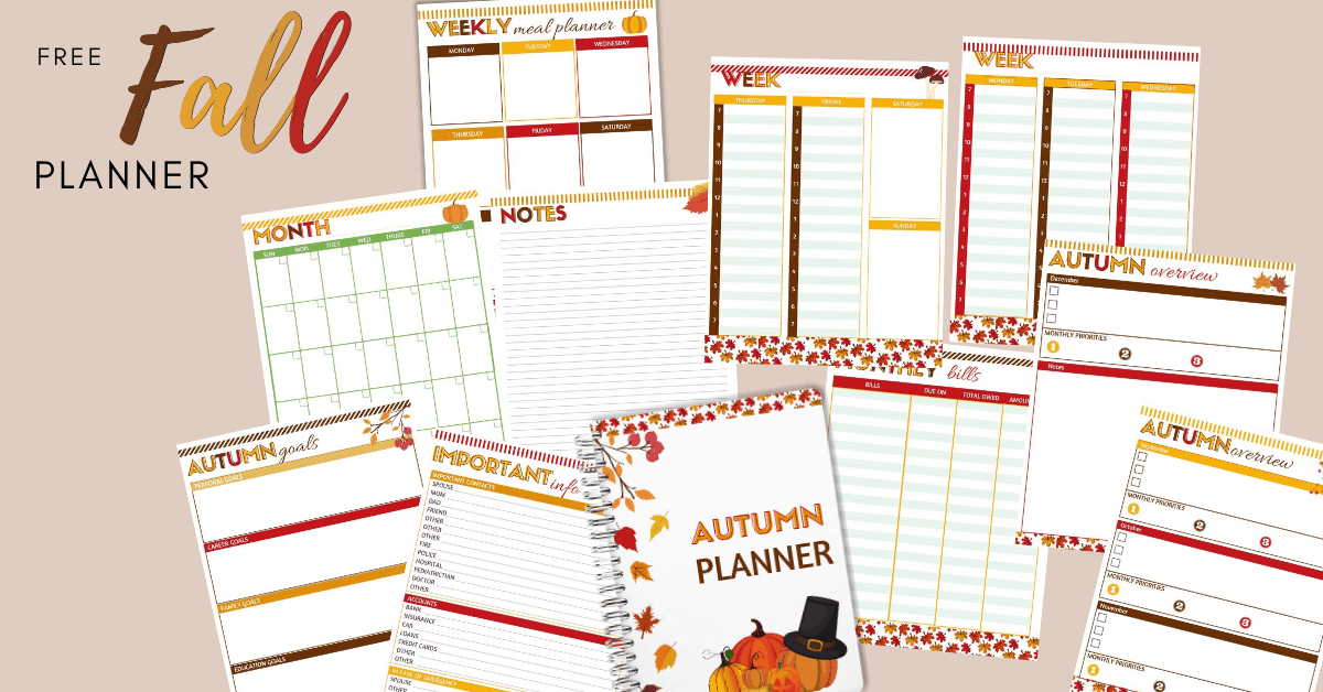 Free Fall Digital Planner * My Stay At Home Adventures