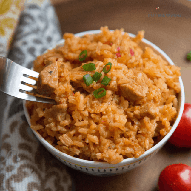 Puerto Rican Rice and Pork Instant Pot * My Stay At Home Adventures