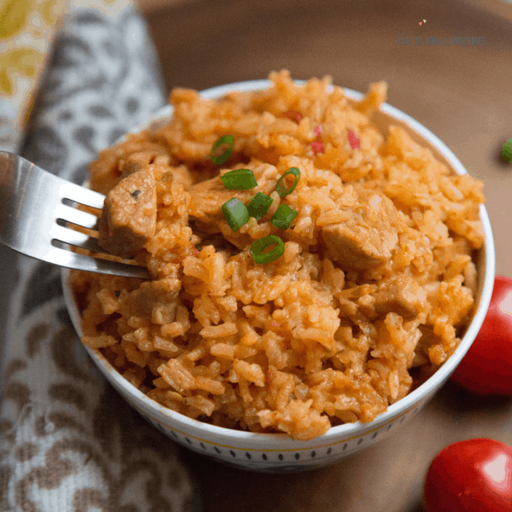 Puerto Rican Rice and Pork Instant Pot * My Stay At Home Adventures
