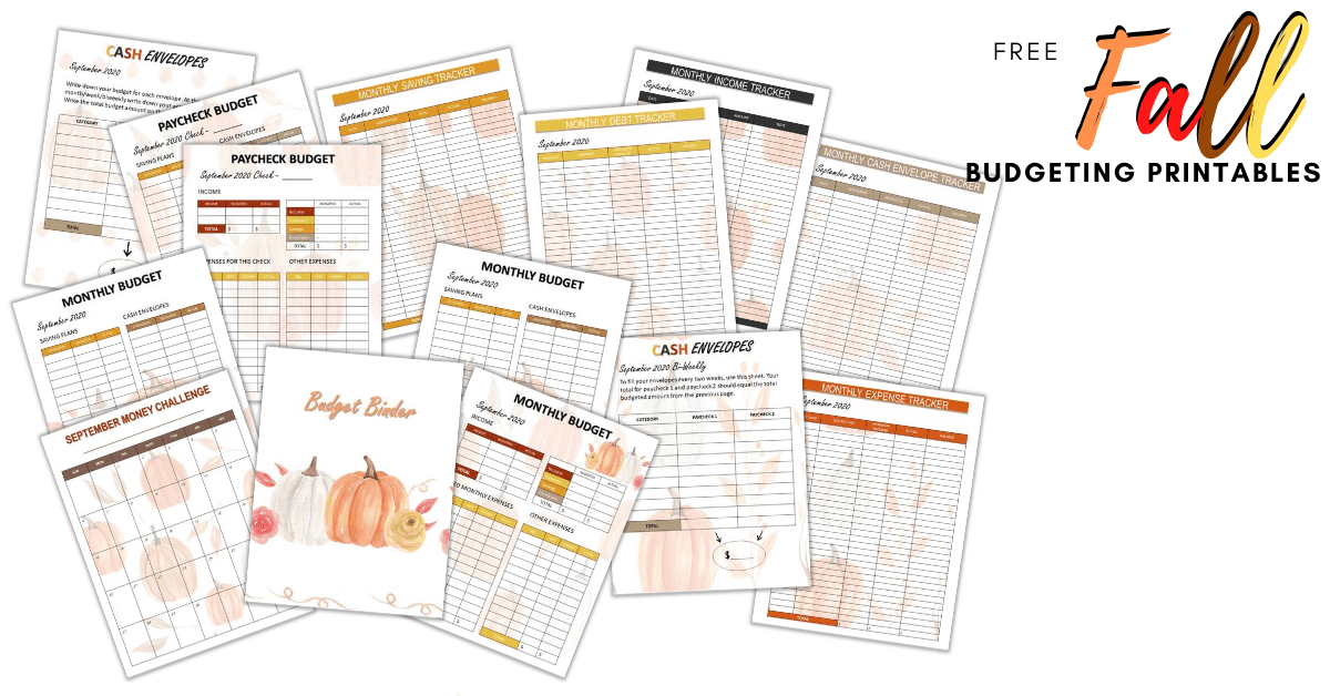 September Monthly Budget Printables * My Stay At Home Adventures