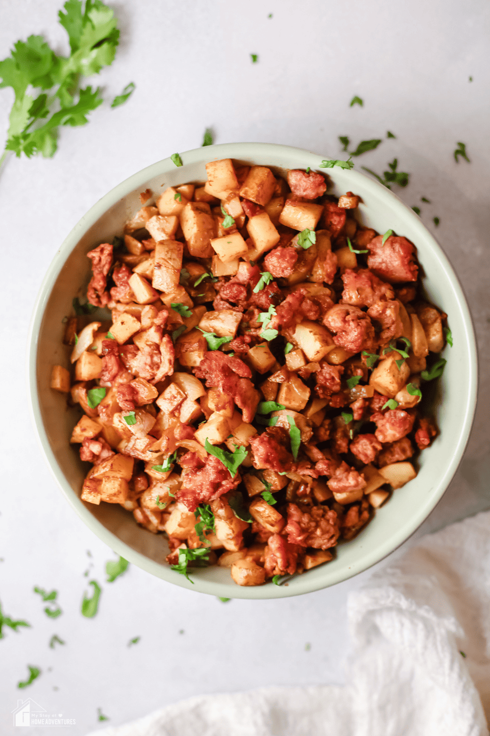 Easy Papas con Chorizo (Mexican Potatoes & Chorizo Skillet) * My Stay ...