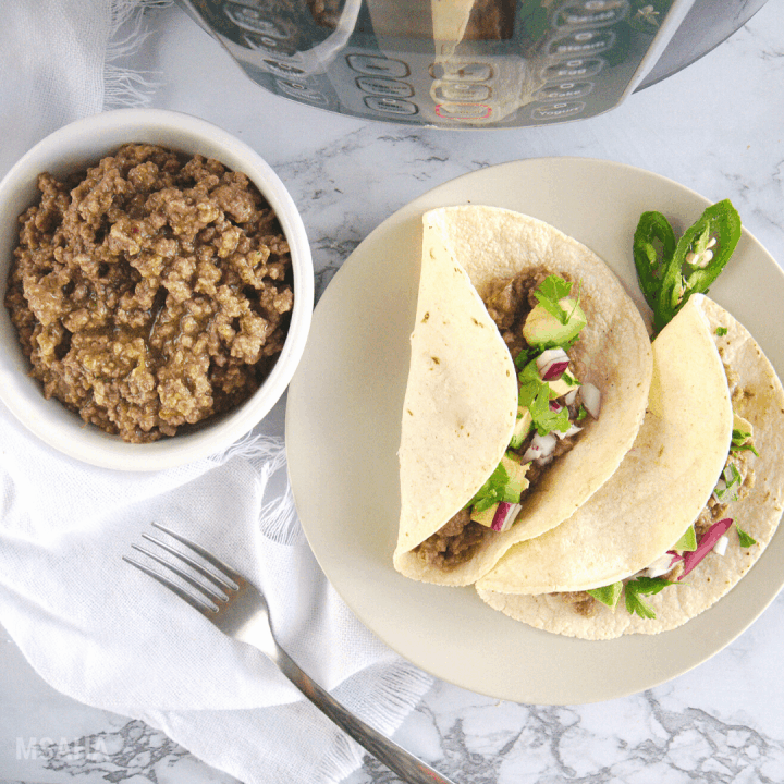 How to Make Instant Pot Salsa Verde Beef Filling