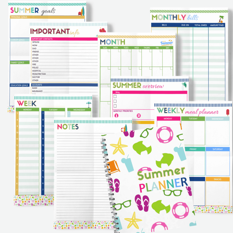 Free Digital Summer Planner To Help Keep Up With Daily Life