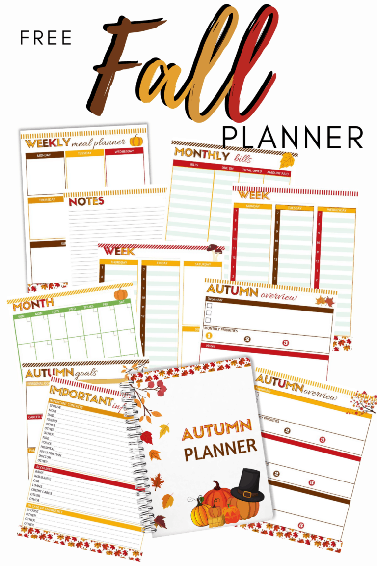Free Fall Digital Planner * My Stay At Home Adventures
