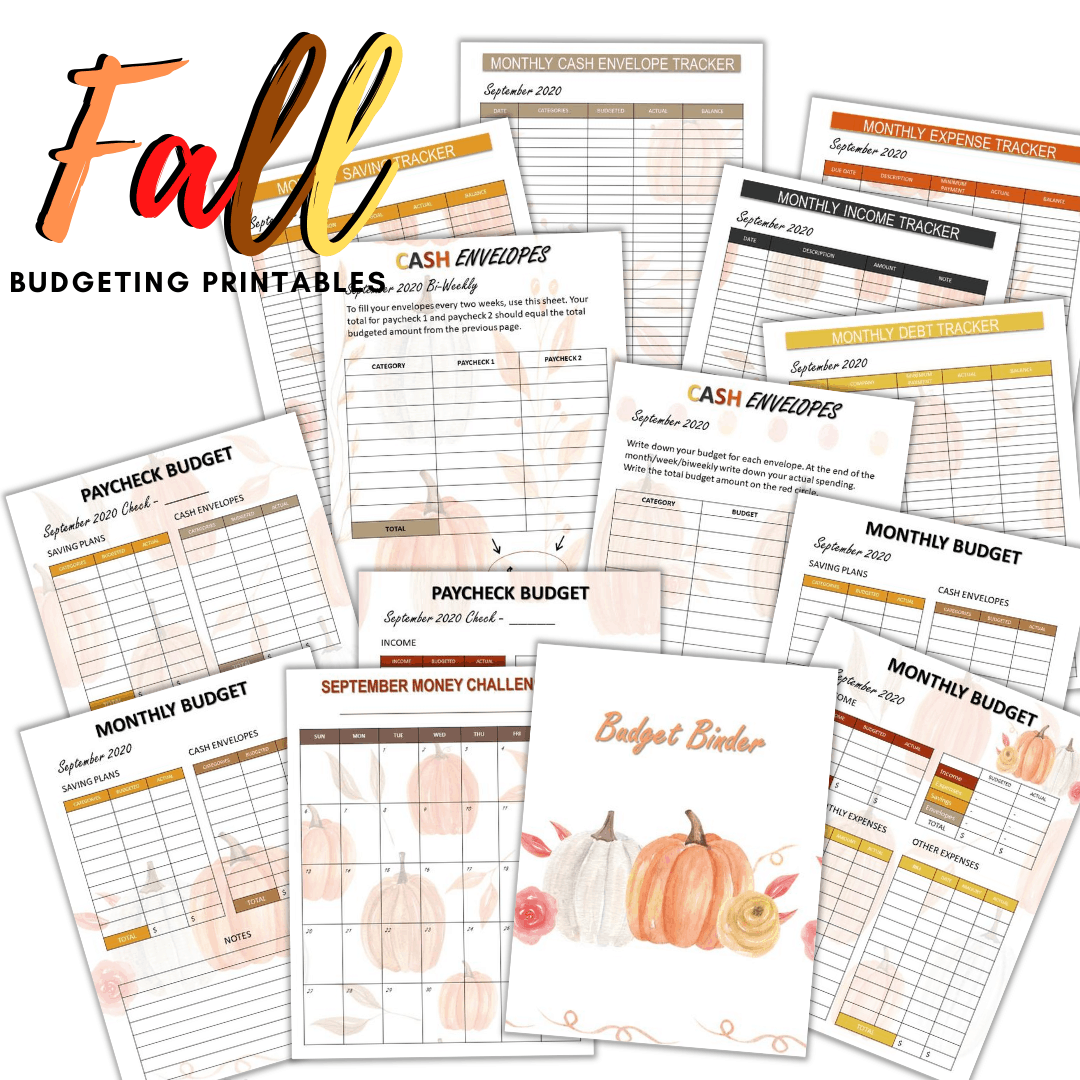September Monthly Budget Printables * My Stay At Home Adventures