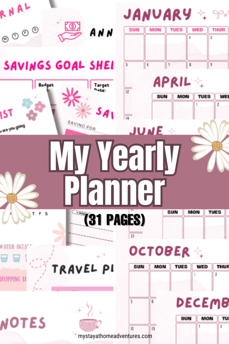 Transform Your Life with Our Free Printable Yearly Planner * My Stay At ...