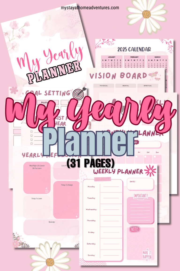 Transform Your Life with Our Free Printable Yearly Planner * My Stay At ...